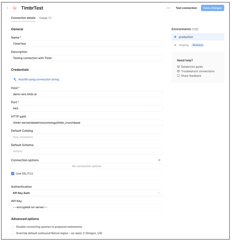 Databricks Connection | Timbr Documentation